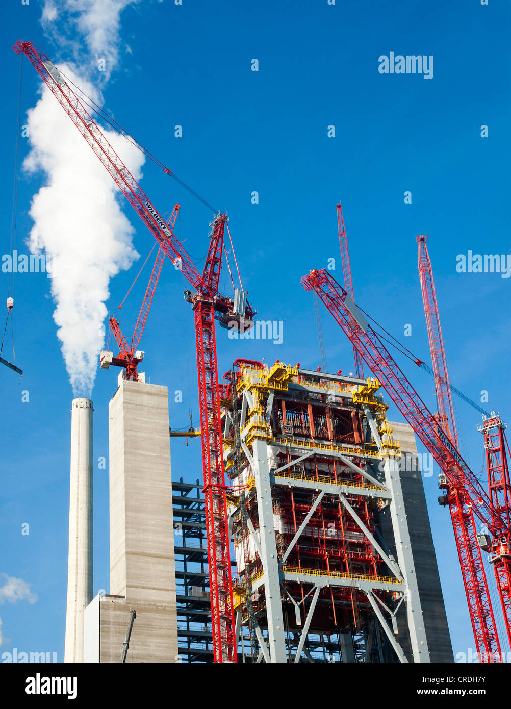 Neubau von Block 9 des GKM Mannheim Kraftwerk in Mannheim, Baden ...