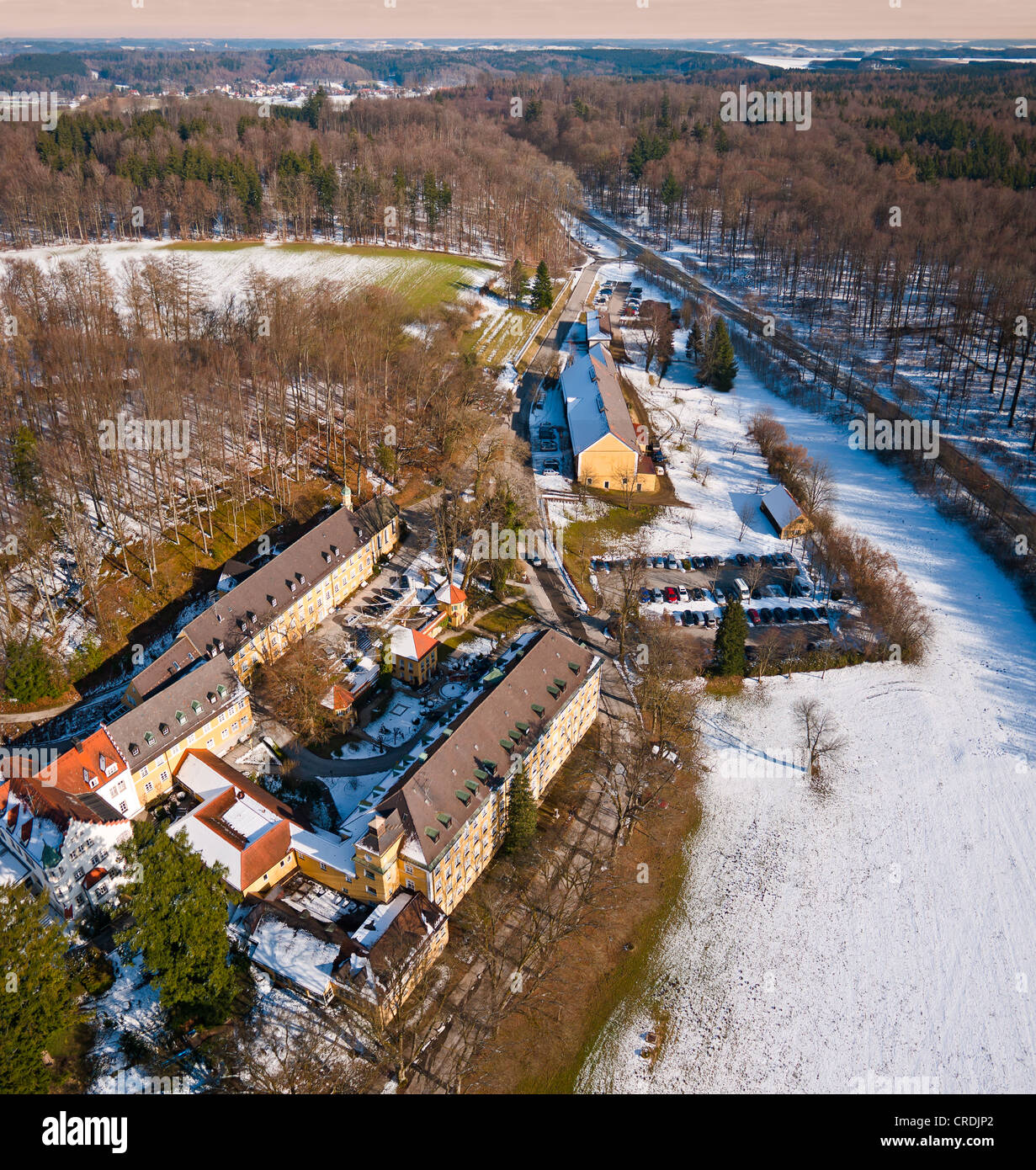 Luftbild, Kurort, Krumbad, Krumbach, Schwaben, Bayern, Deutschland ...