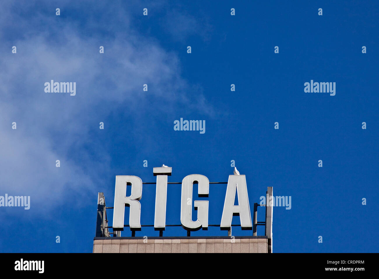 Schriftzug "Riga", Riga, Lettland, Europa Stockfotografie - Alamy