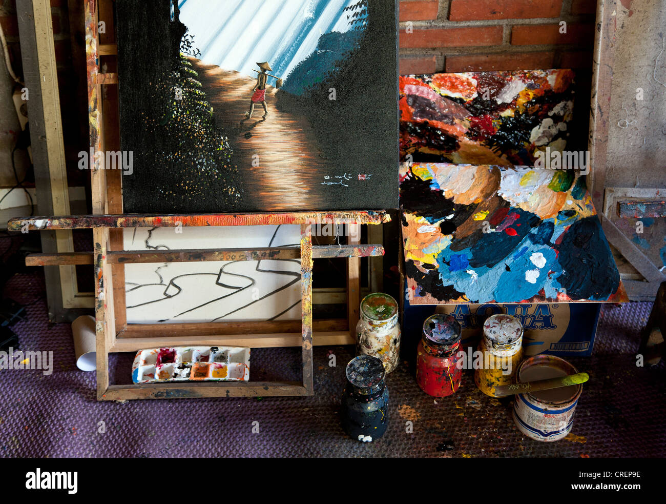 Indonesia bali painting -Fotos und -Bildmaterial in hoher Auflösung – Alamy