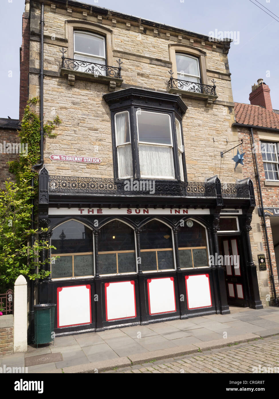 Außenseite des The Sun Inn Gasthaus in der Stadt Beamish Museum of ...