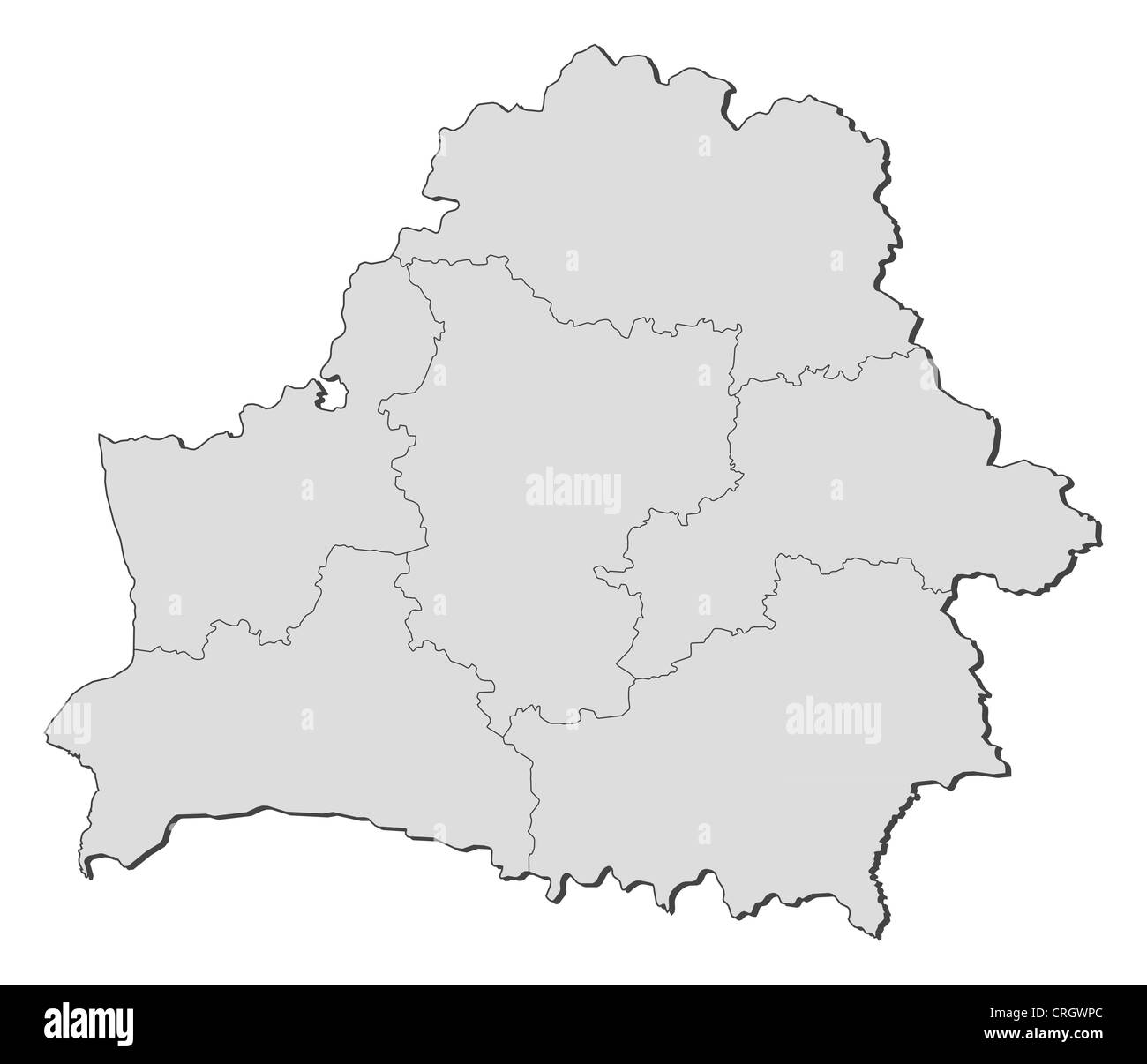 Politische Karte von Belarus mit mehreren Provinzen Stockfotografie - Alamy