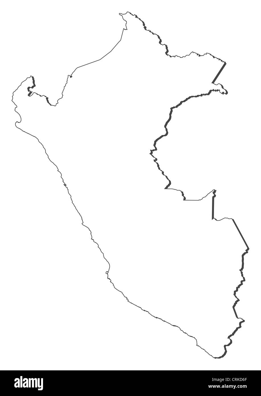 Politische Karte von Peru mit den verschiedenen Regionen ...