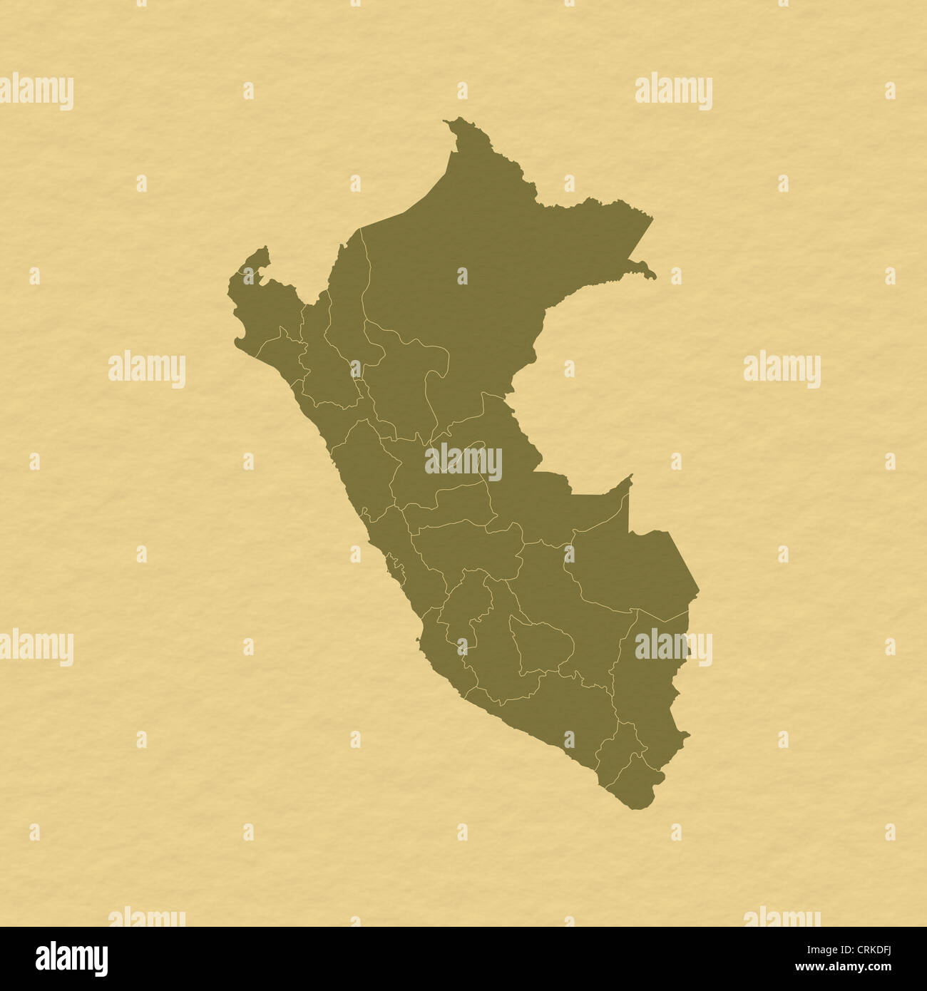 Politische Karte von Peru mit den verschiedenen Regionen ...