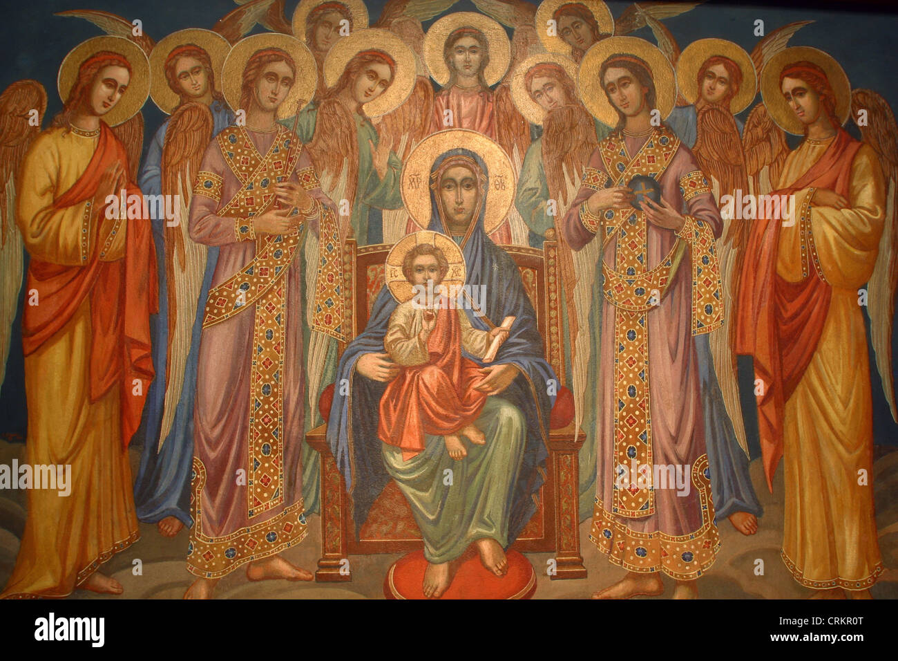 Jungfrau Maria mit dem Jesuskind und Chor der Engel Stockfotografie - Alamy