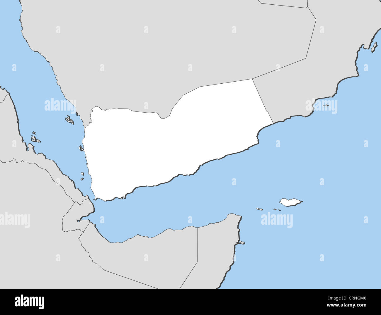 Politische Karte von Jemen mit den verschiedenen Provinzen ...