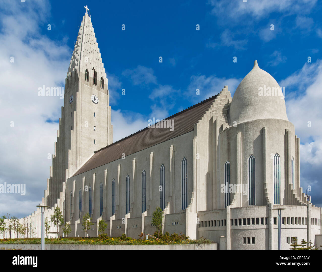 Hallgrimskirkja Kathedrale Glockenturm Turm Reykjavik Island Hauptstadt ...