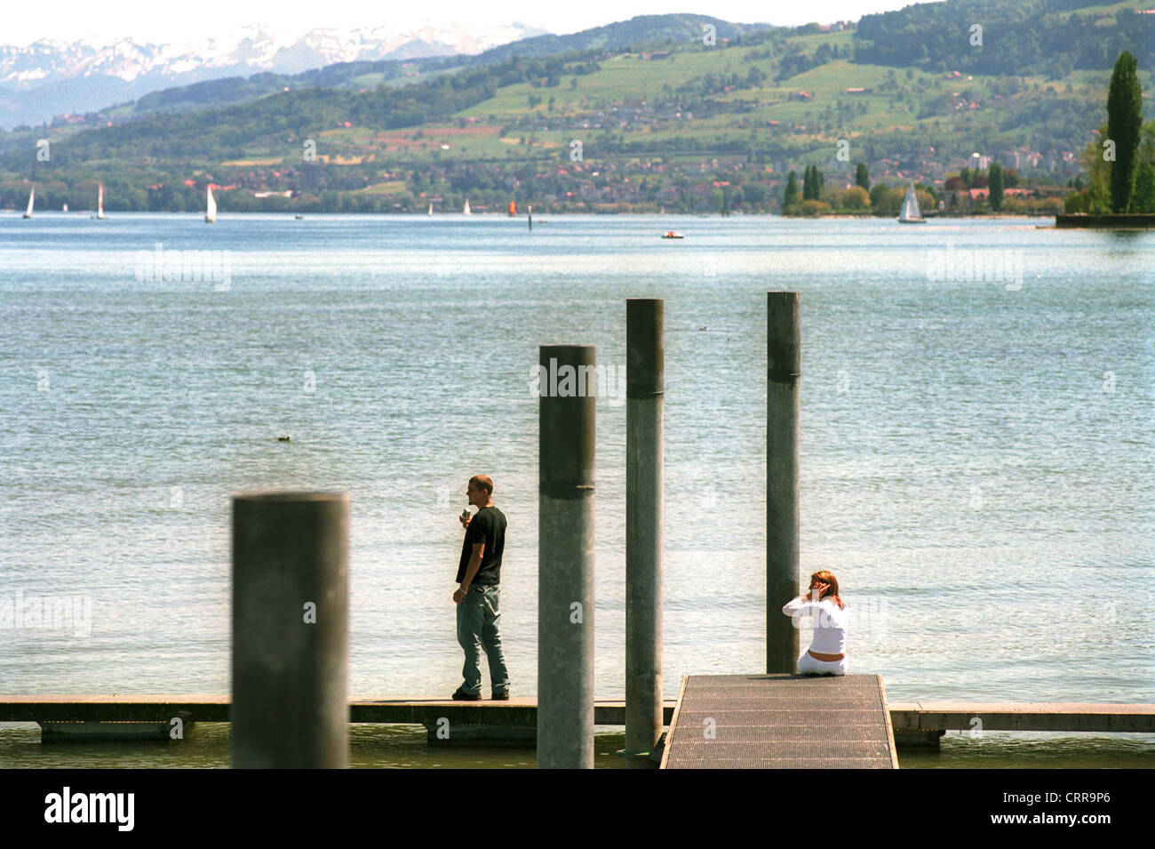Überblick über den Bodensee in Arbon, Schweiz Stockfotografie - Alamy
