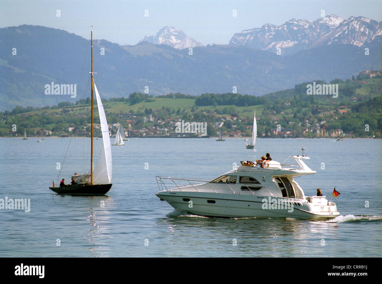 Boote auf dem Bodensee in Arbon, Schweiz Stockfotografie - Alamy