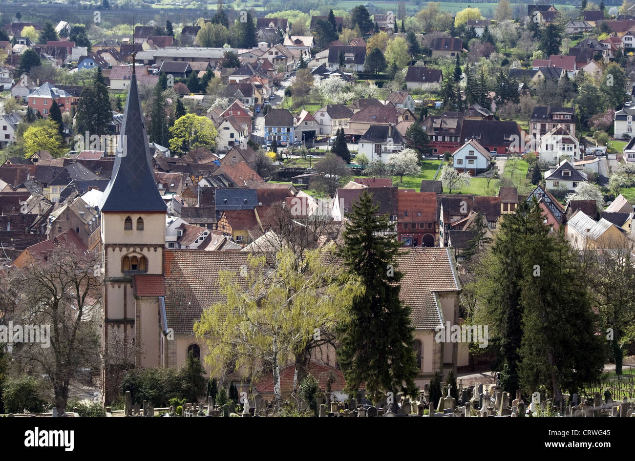 Wein-Stadt Barr, Elsass, Frankreich Stockfotografie - Alamy