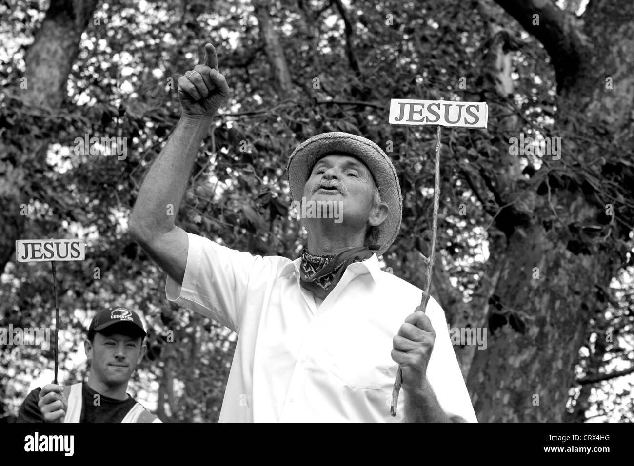 Christian Mann bei Speakers' Corner im Hyde Park, London ...