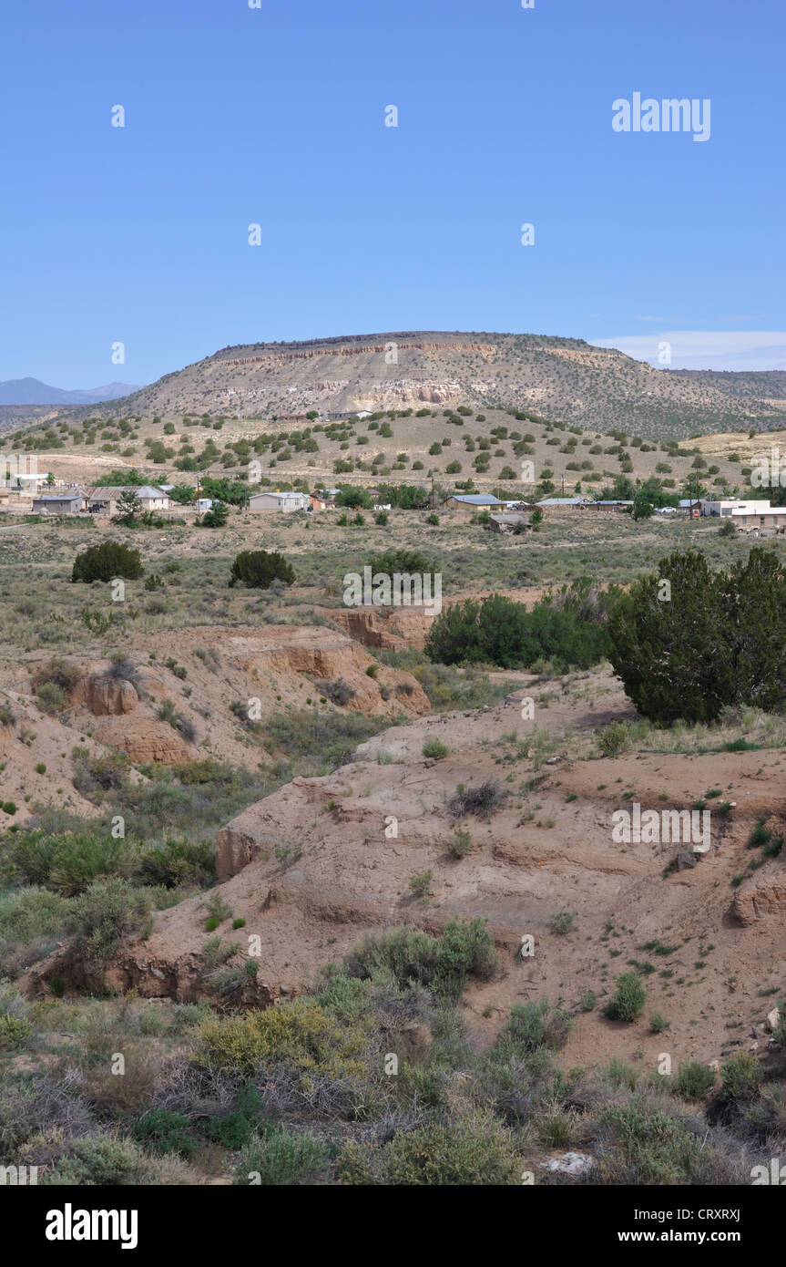 Häuser in Native Indian Reservation, New Mexico, USA Stockfotografie ...
