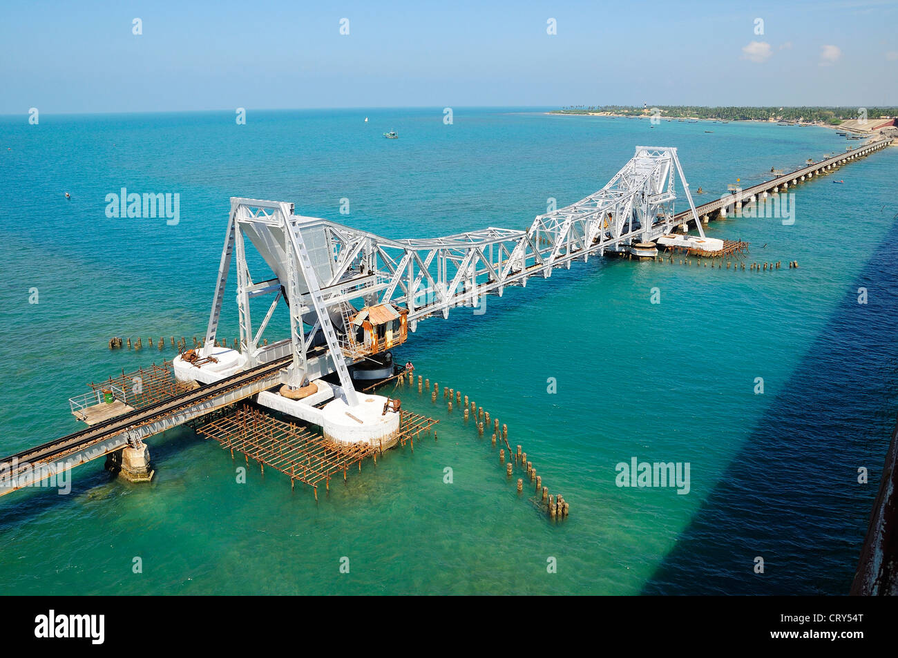 An der spitze der indischen halbinsel pamban island -Fotos und ...