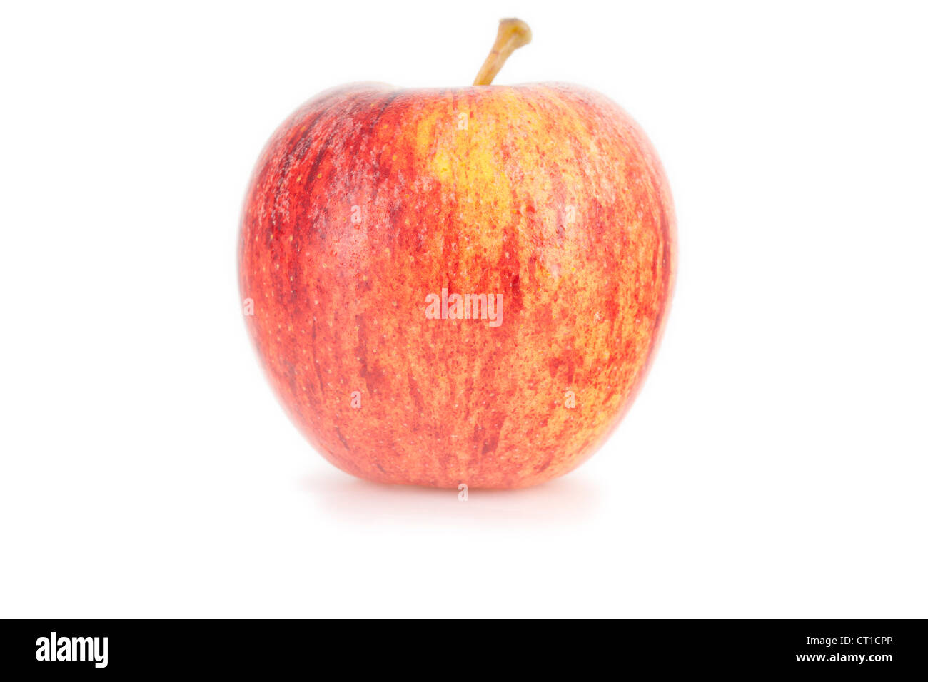 Roter Apfel, Braeburn, Malus Domestica, isoliert auf weißem Hintergrund ...