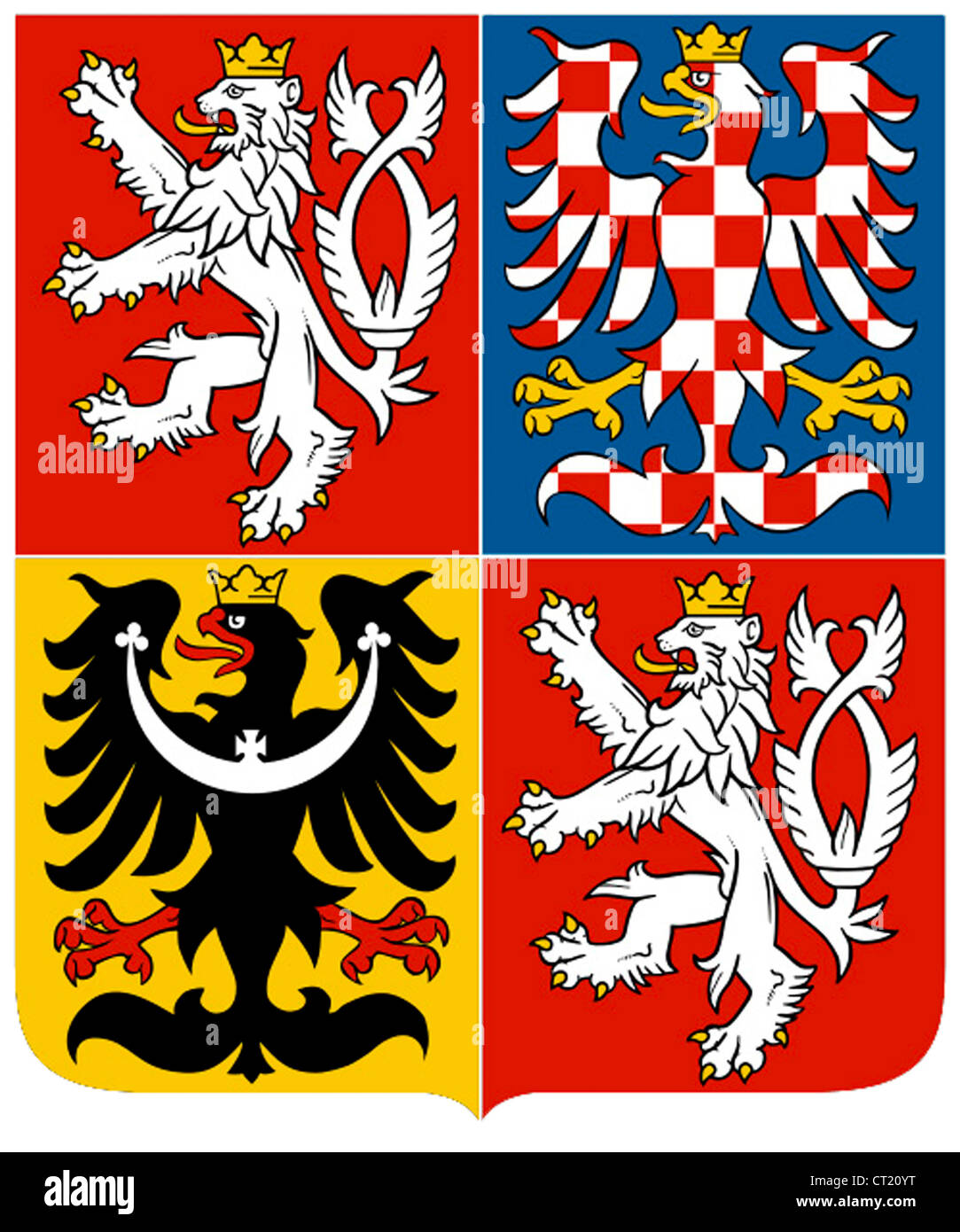 Wappen der Tschechischen Republik Stockfotografie - Alamy