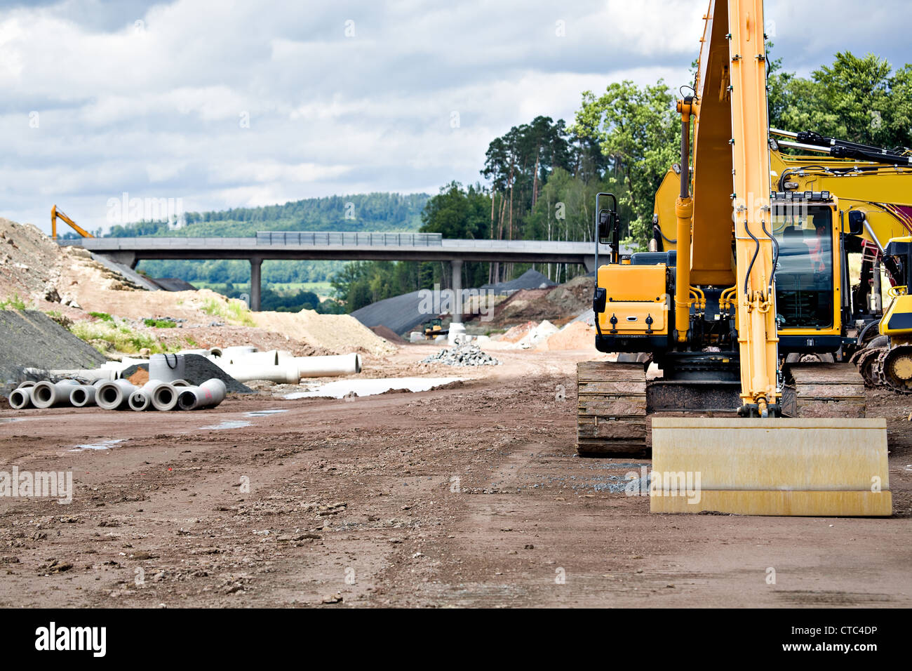 Bau der Autobahn Neu in Deutschland Stockfotografie - Alamy