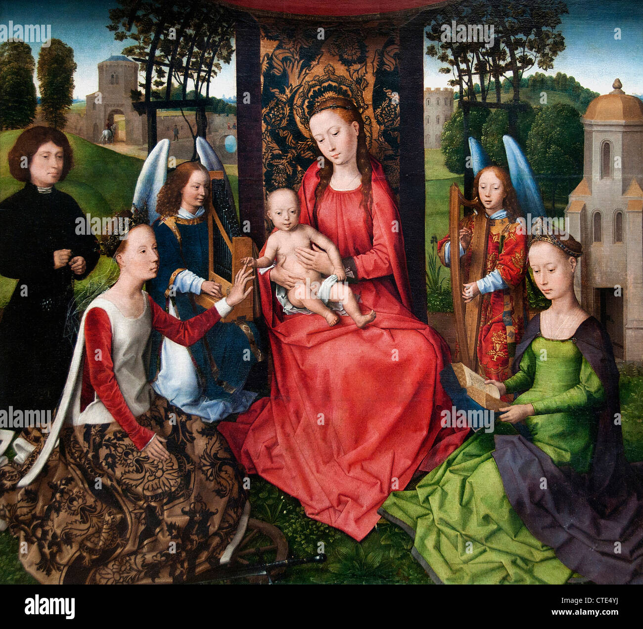 Die jungfrau und das kind mit den heiligen catherine und barbara -Fotos und -Bildmaterial in ...