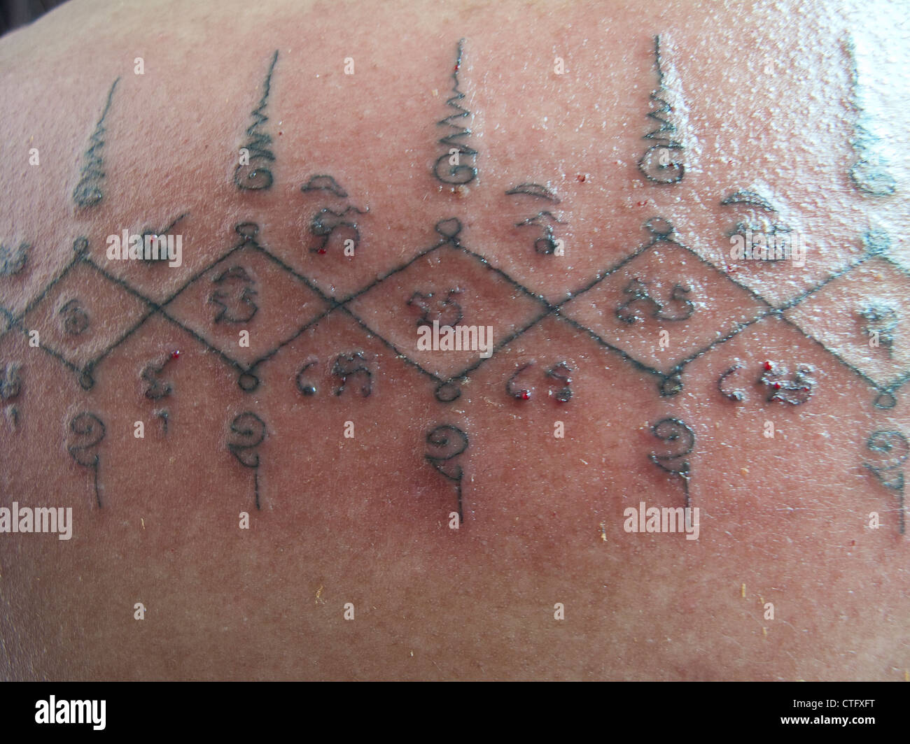 Sak Yan Meister, Ajahn Somtawn, Bangkok, Thailand. Sak Yan sind die ...