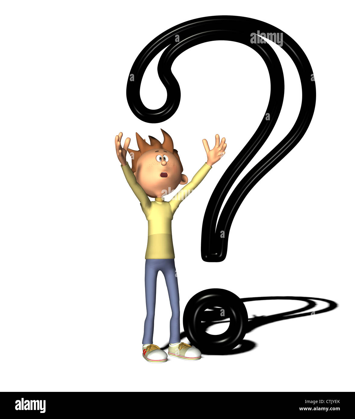 Cartoon Boy Question Stockfotos und -bilder Kaufen - Alamy