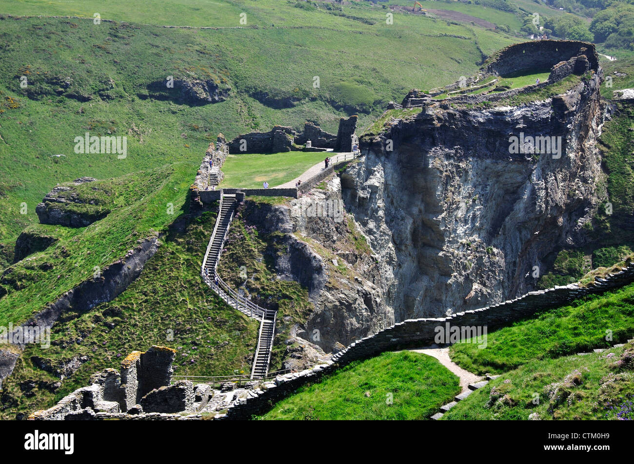 Eine Ansicht von Tintagel Castle Cornwall UK Stockfotografie - Alamy