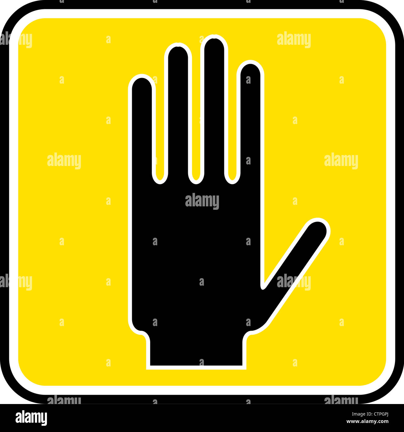 Pictogram hand stop signal image -Fotos und -Bildmaterial in hoher ...