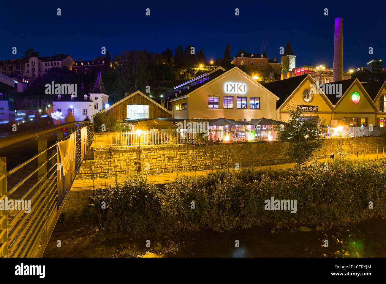 Die Rives de Clausen, im Viertel mit vielen Restaurants und Nachtclubs ...