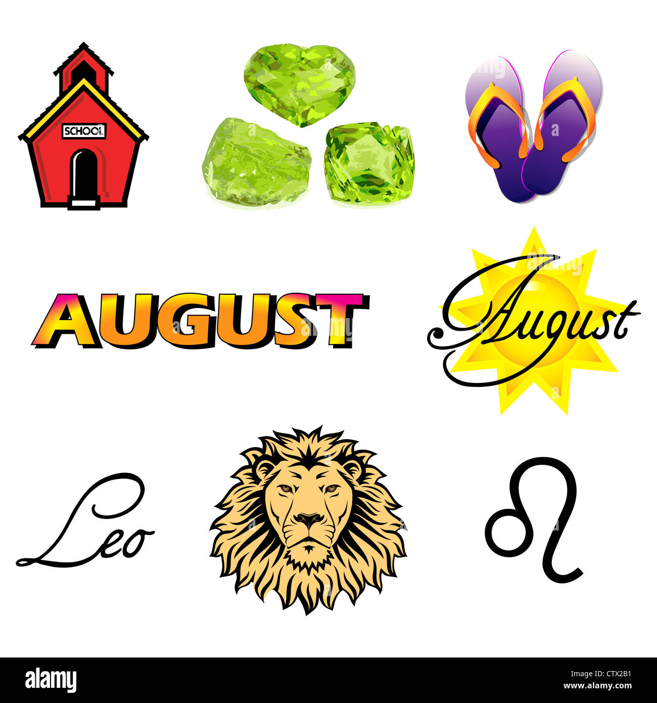 Illustration august -Fotos und -Bildmaterial in hoher Auflösung – Alamy