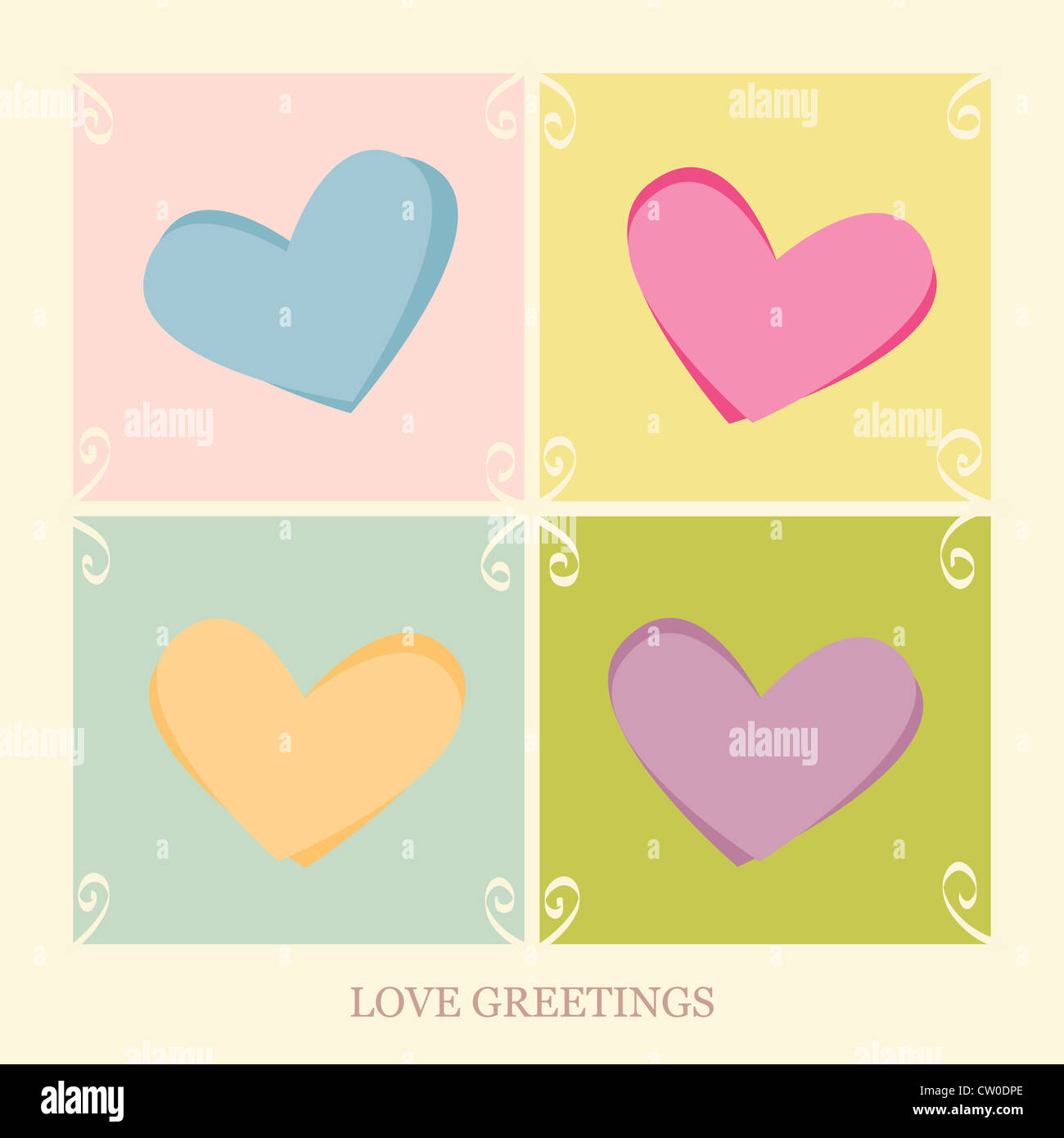 Vier herzen -Fotos und -Bildmaterial in hoher Auflösung – Alamy