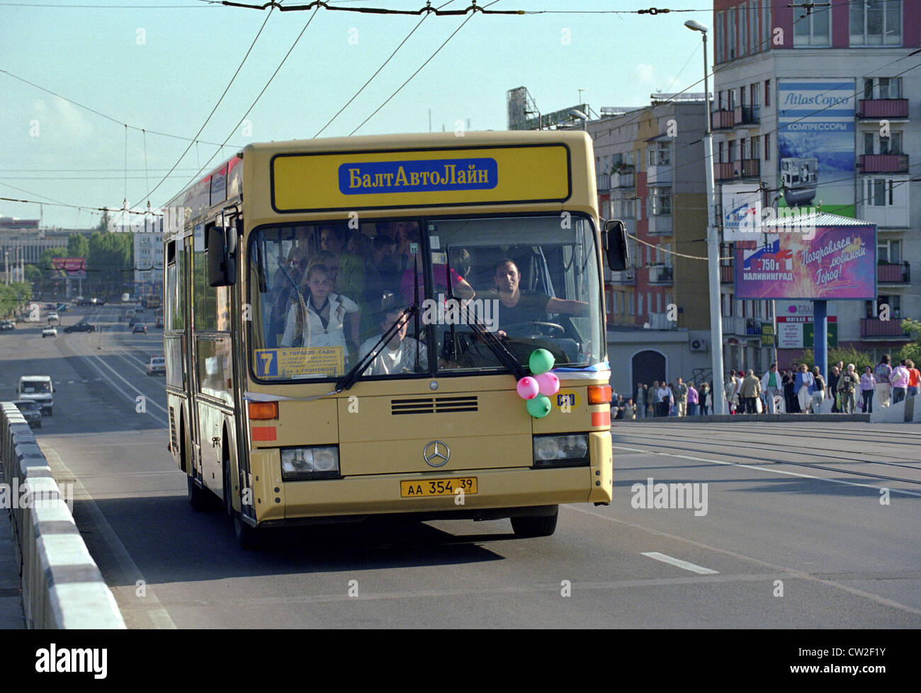 Russische Bus in Kaliningrad, Russland Stockfotografie - Alamy