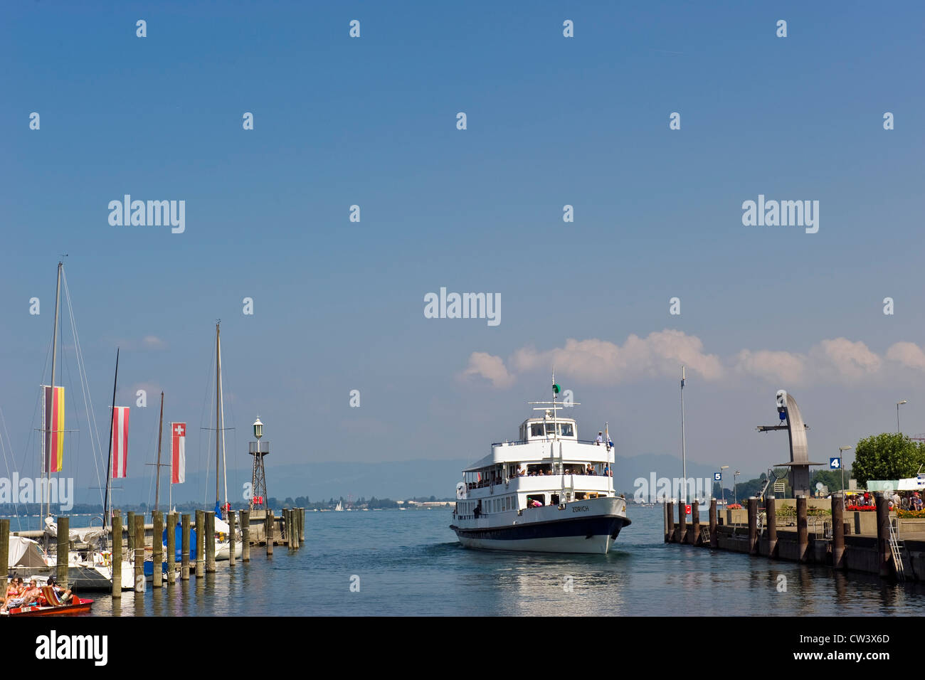 Schweiz, Kanton St.Gallen, Constance See, Rorschach, Schlauchboot ...