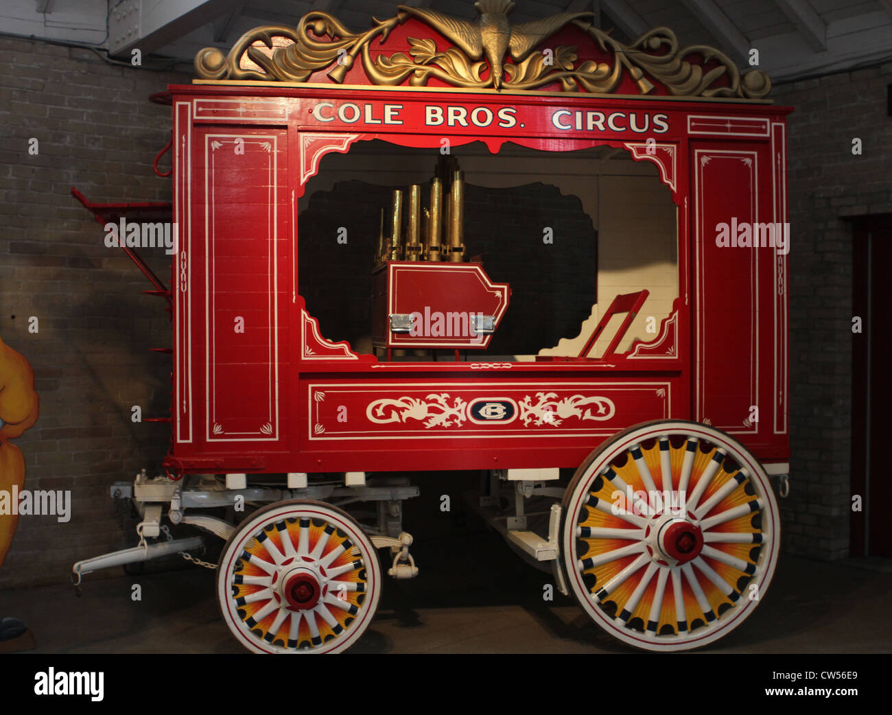 Ein Alter Zirkuswagen im Circus World Museum in Baraboo, Wisconsin ...