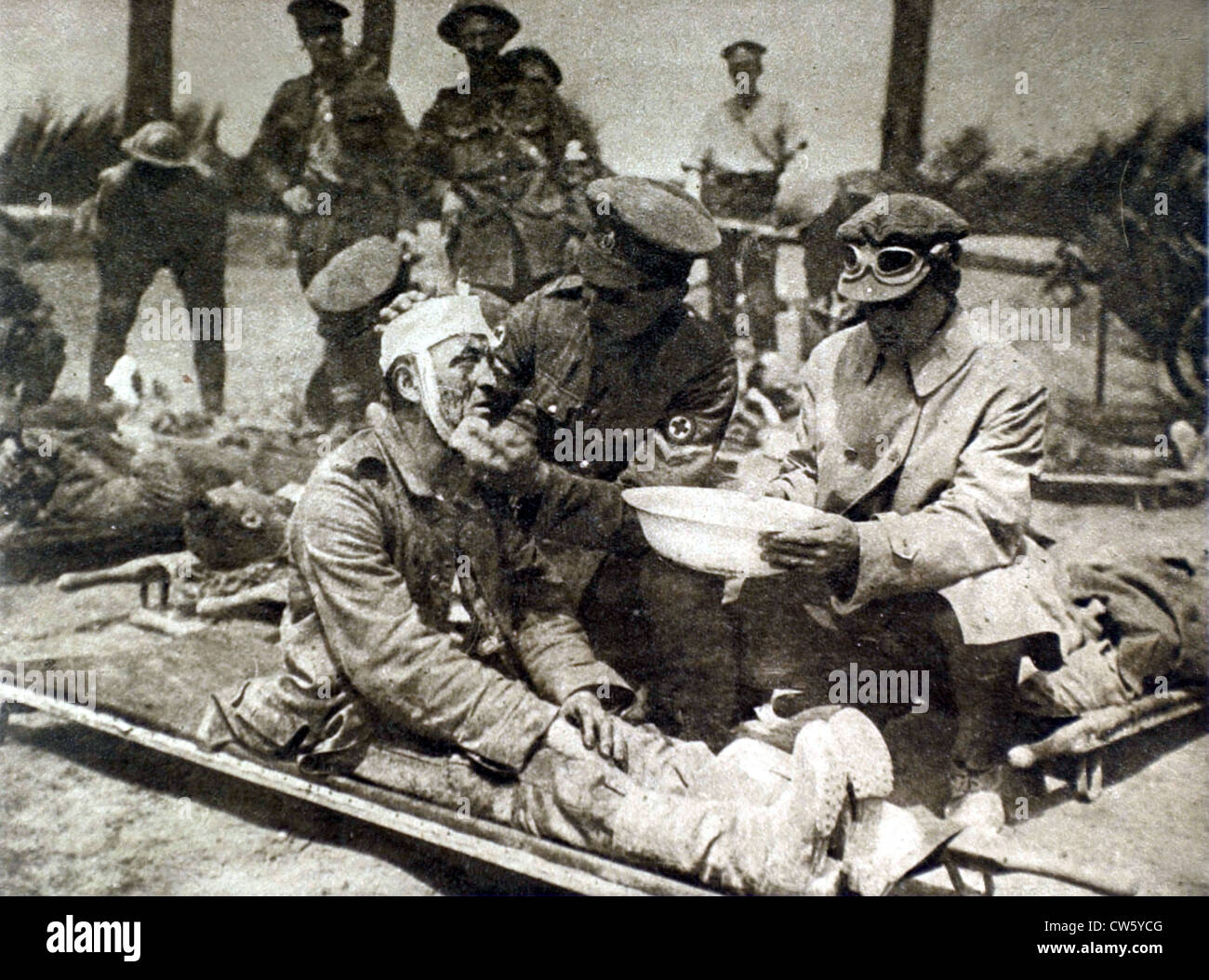 Ersten Weltkrieg. Auf der Vorderseite der Picardie, die Ankunft von ...