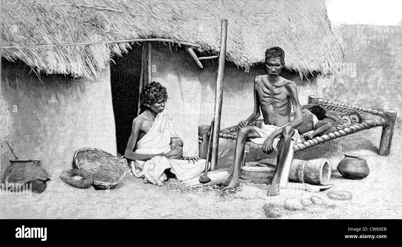 Hungersnot in Indien (1900 Stockfotografie - Alamy