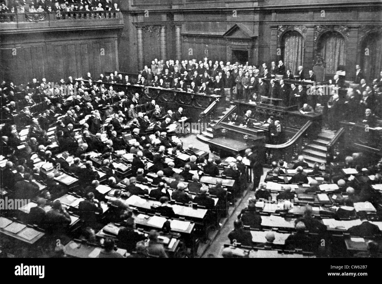 Rede von Reichskanzler Cuno am Reichstag, 6. März 1923 Stockfotografie ...