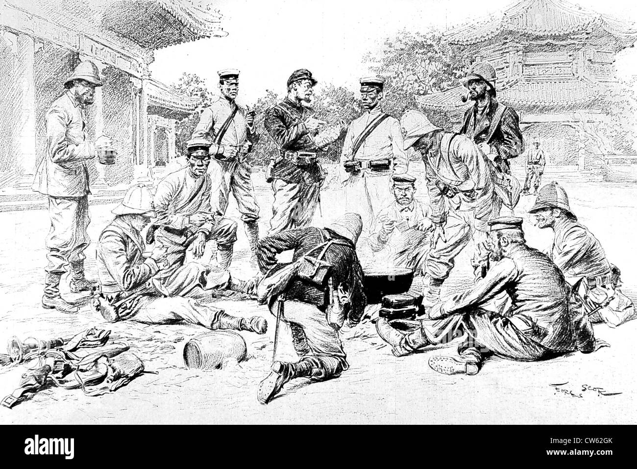 Boxer-Aufstand. Peking, die von französischen, deutschen und ...