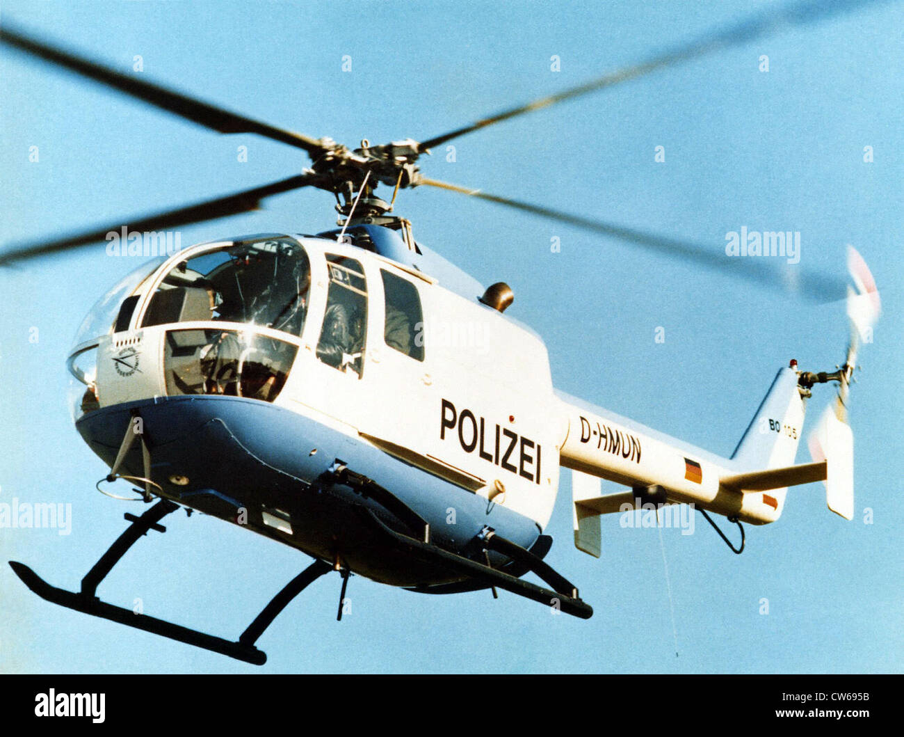 Deutschen MBB Bo-105 Hubschrauber der deutschen Polizei Stockfotografie ...