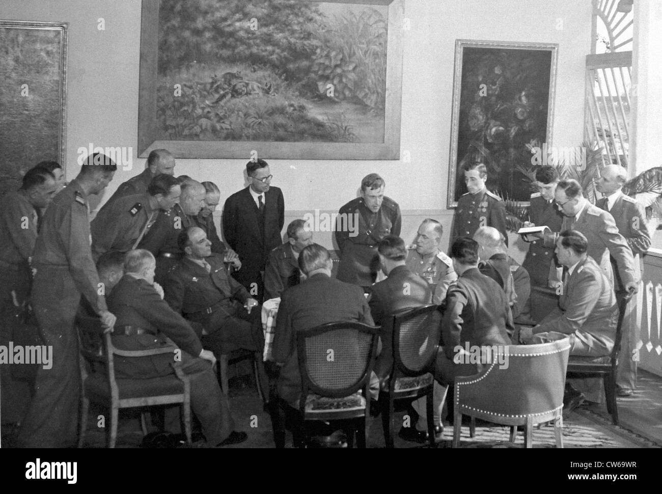 Erstes Treffen der Alliierten Kontrollkommission in Berlin (June5, 1945 ...