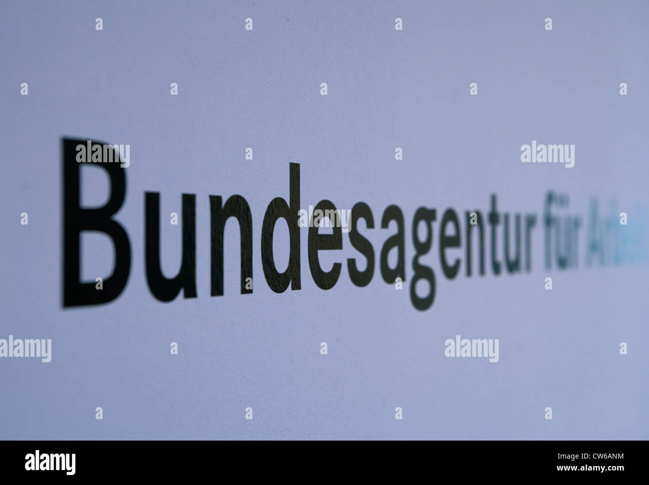 Logo und Schriftzug der Bundesagentur für Arbeit Stockfotografie - Alamy