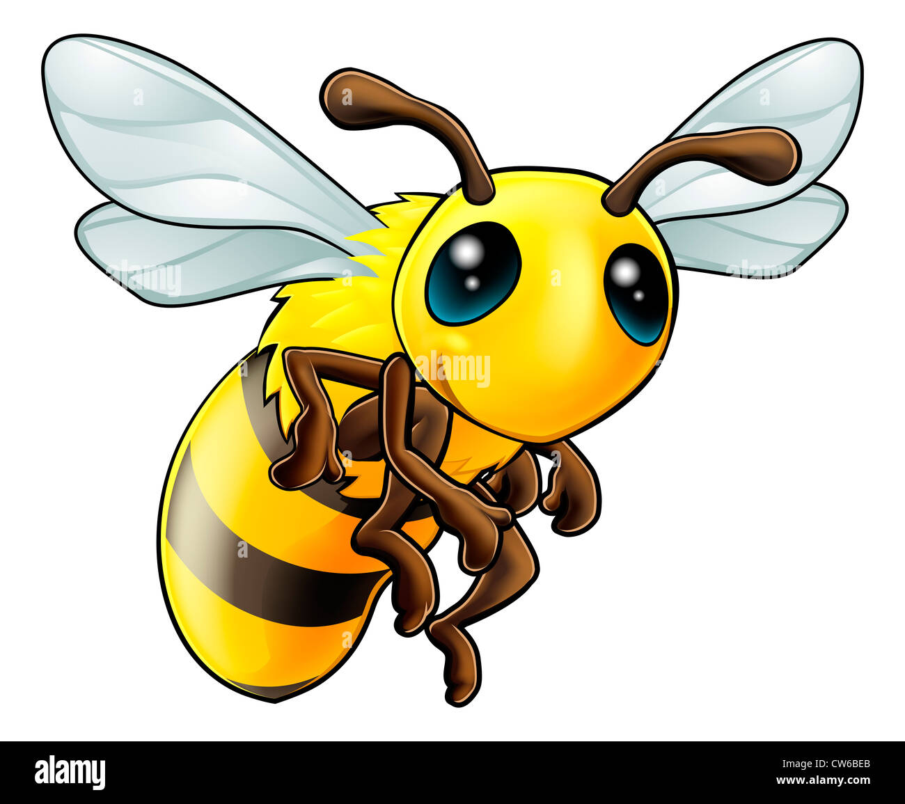 Ein Beispiel für eine Comicfigur für süße Biene Stockfotografie - Alamy