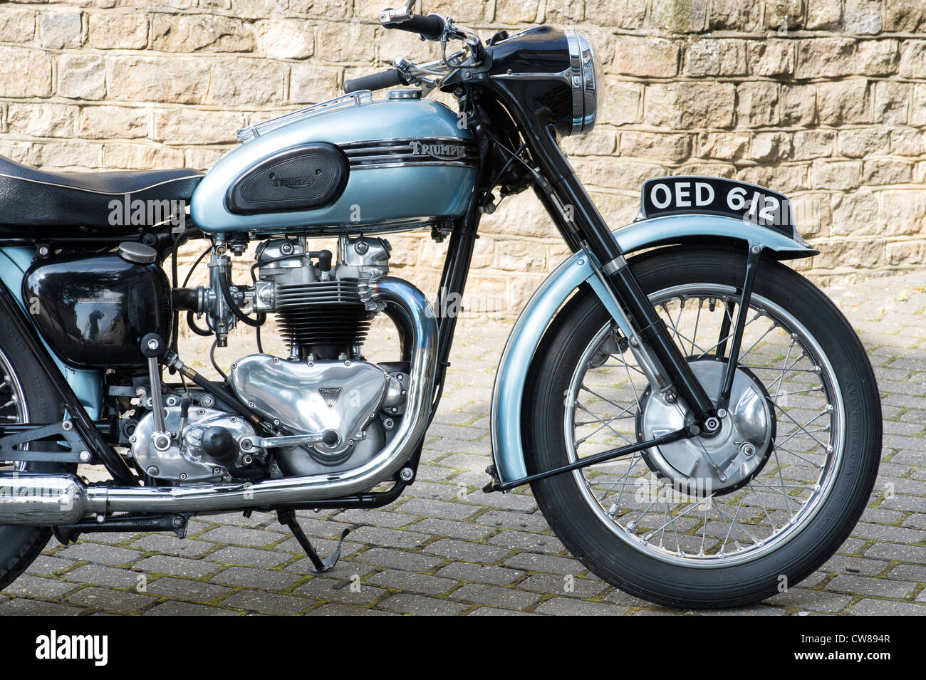 1956 Triumph Tiger 110 650 ccm OHV-Twin Motorrad. Klassische britische ...