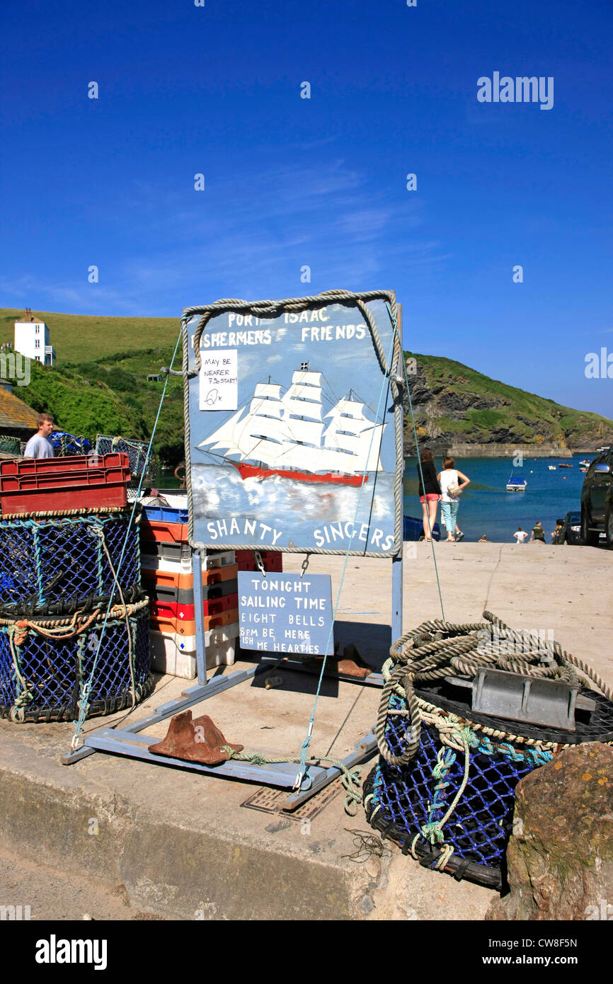 Port Isaac Fischer & Freunde Shanty Singers unterzeichnen am Kai ...