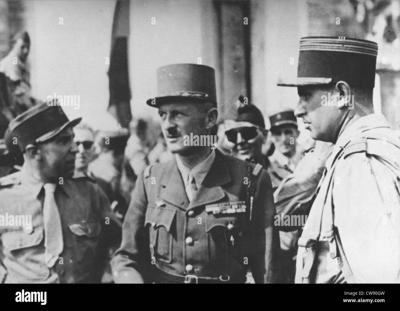 Französische General Leclerc während der Befreiung Paris (August 1944 ...