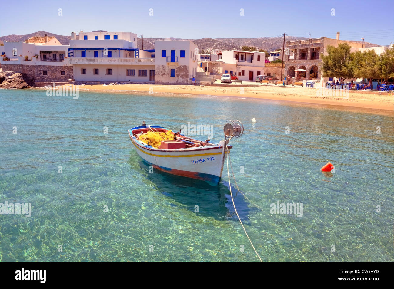 Tipp von Naxos - einem ehemaligen Bergbau-Port Moutsouna, Naxos ...