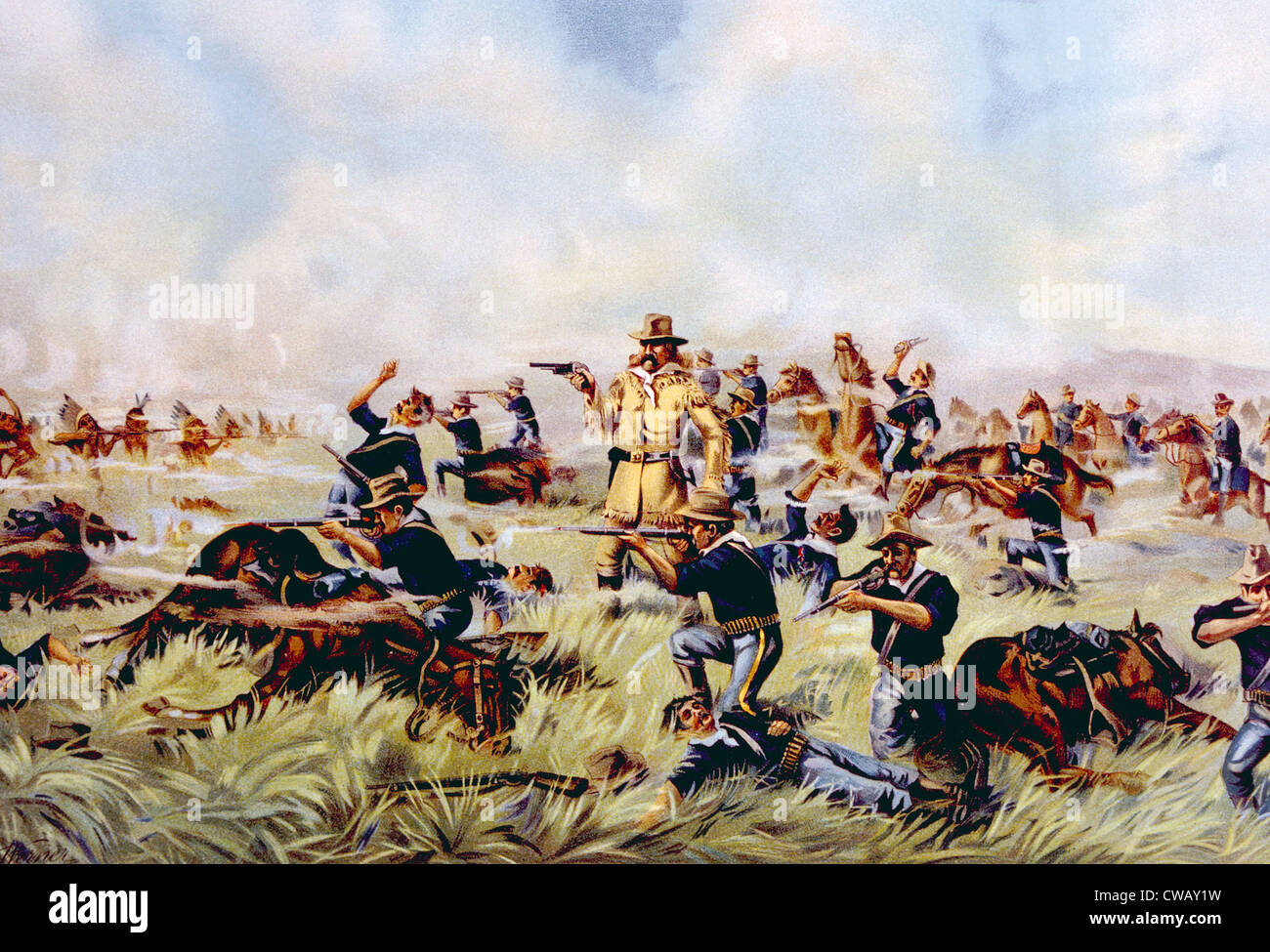 Custer's Last Stand, General George Armstrong Custer bei der Schlacht ...