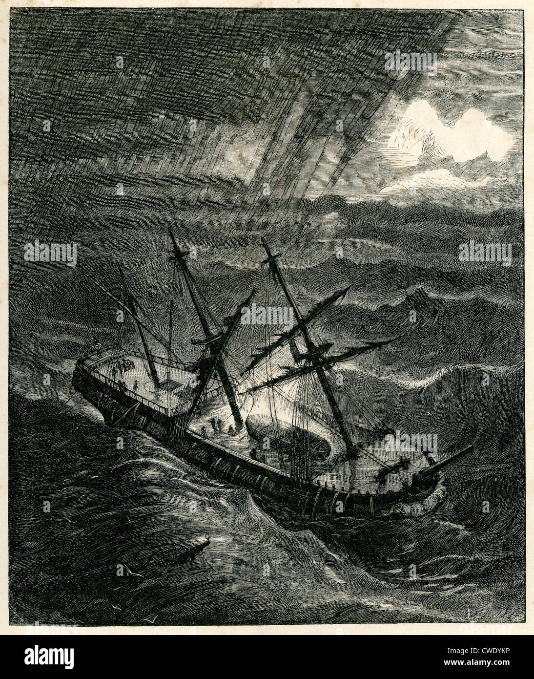 Ship Storm Sea Waves Stockfotos und -bilder Kaufen - Alamy