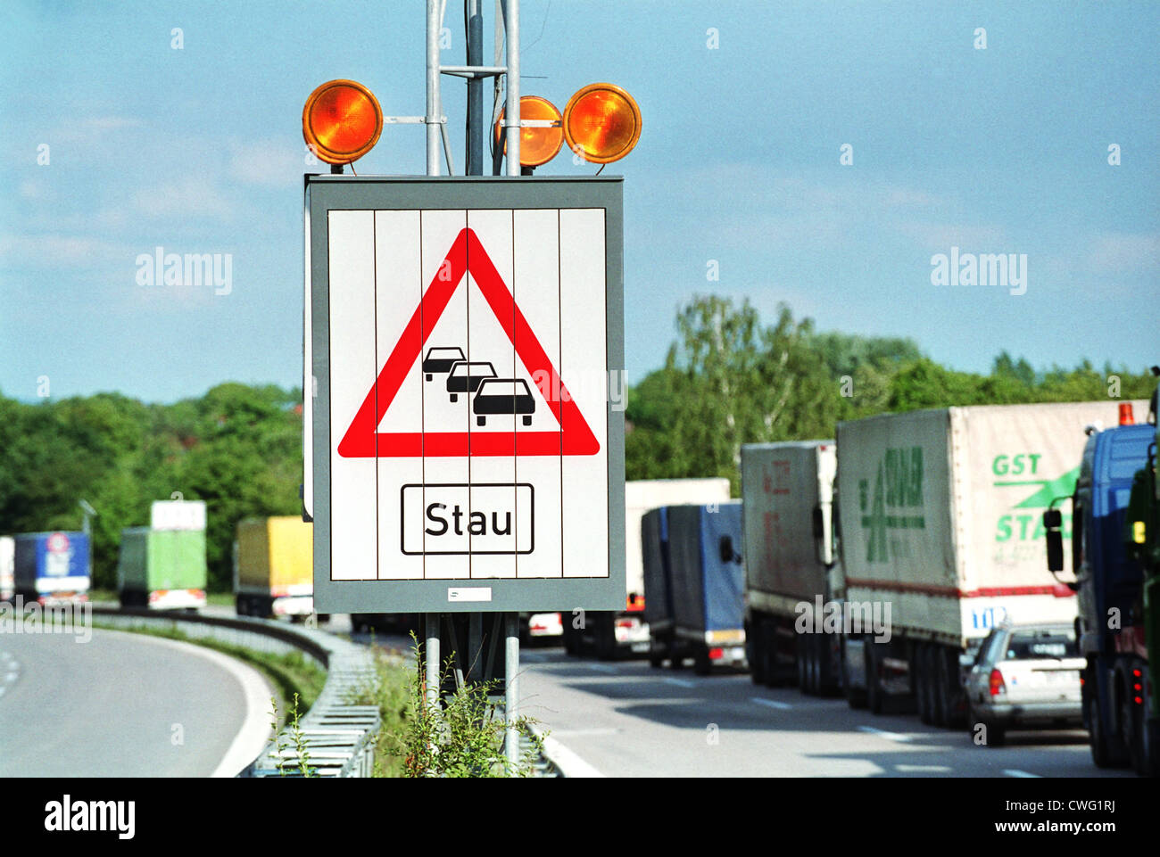 German Autobahn Motorway Exit Sign Stockfotos und -bilder Kaufen - Alamy