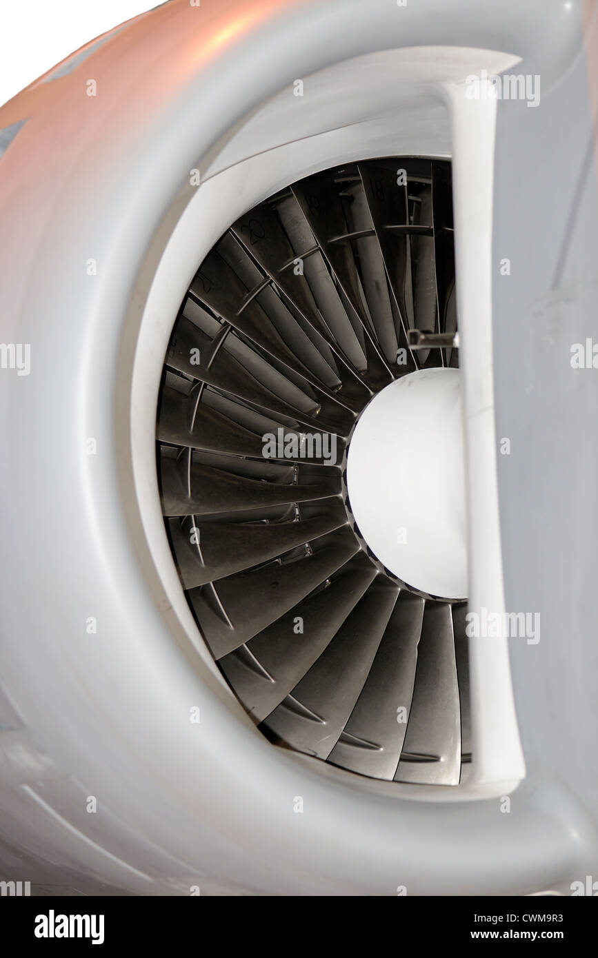 Nahaufnahme einer Jet-Engine Turbine Stockfotografie - Alamy