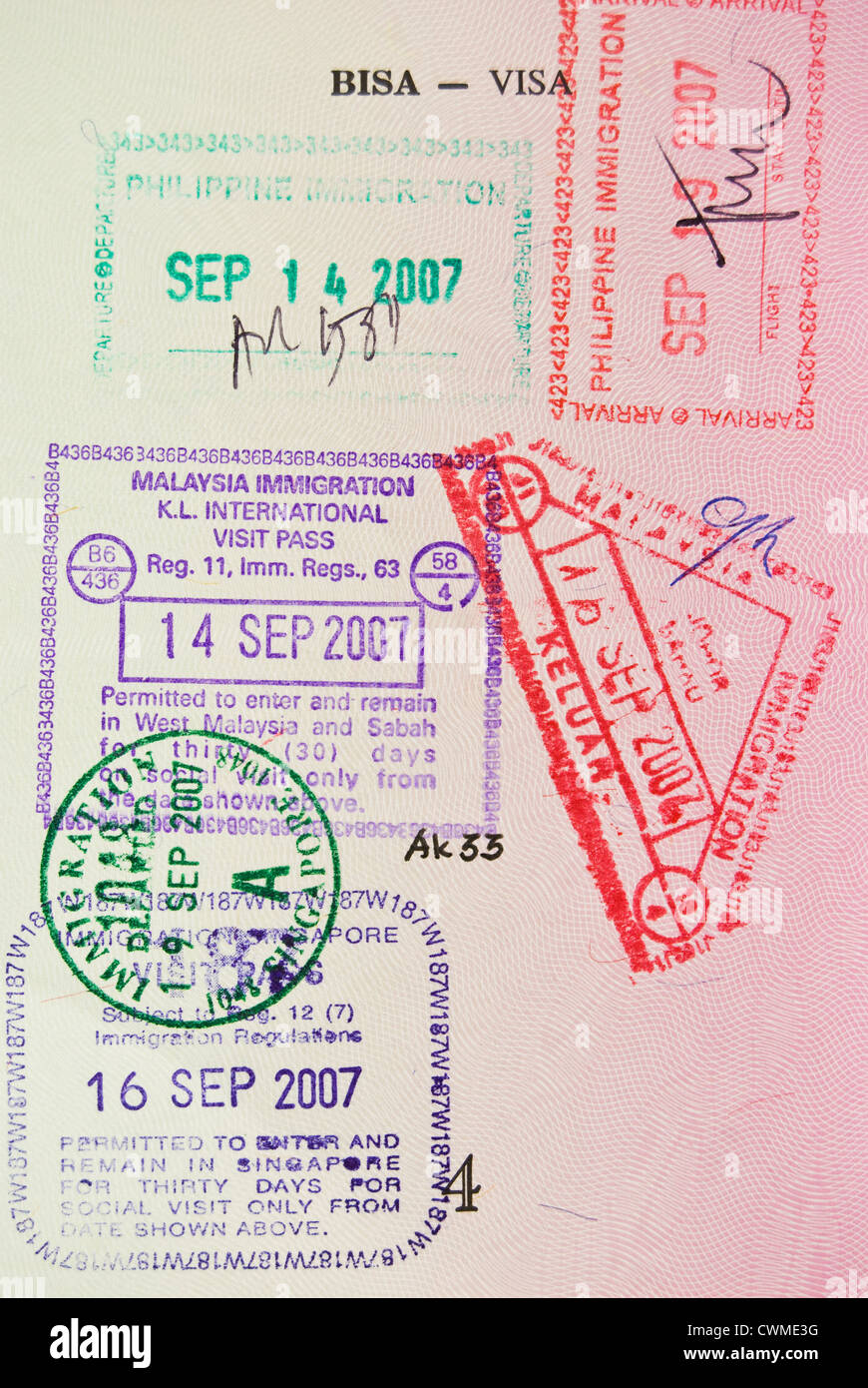 Passport page -Fotos und -Bildmaterial in hoher Auflösung – Alamy