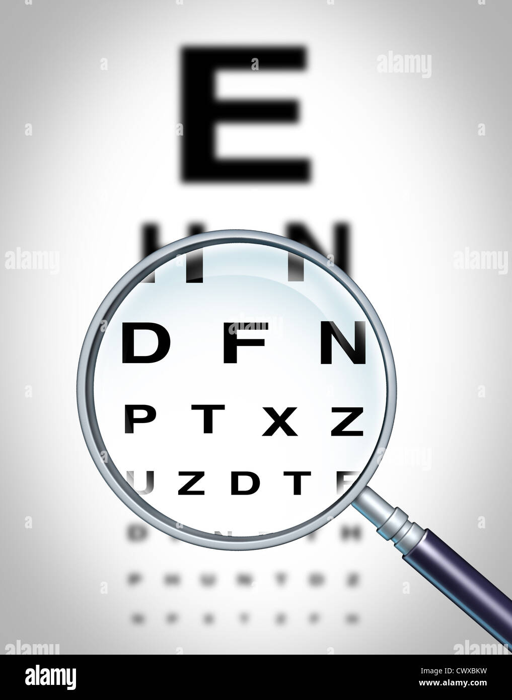 Menschliche Auge Vision Diagramm und Anblick medizinische Optiker ...