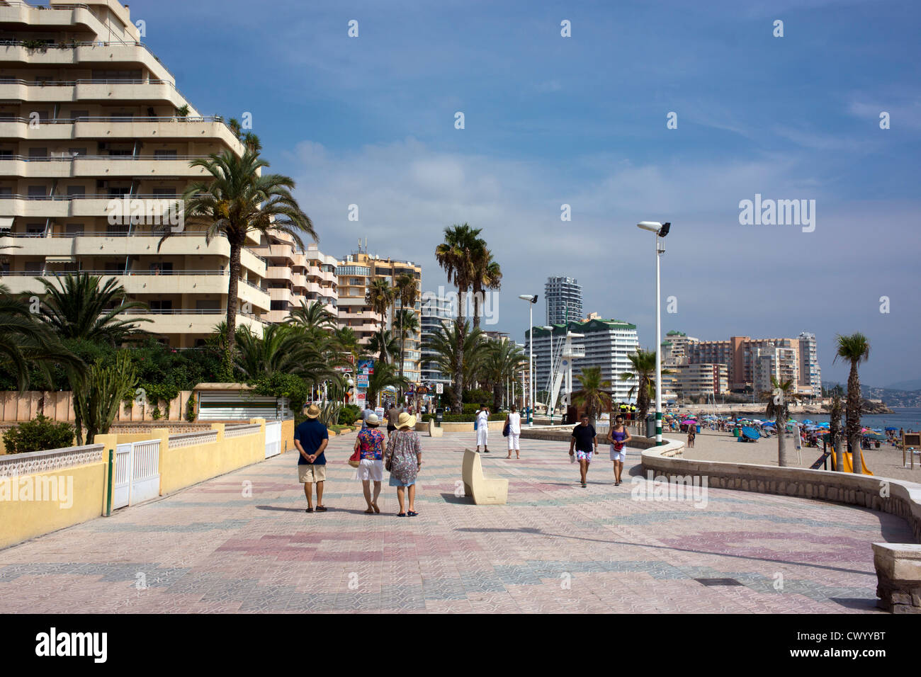 Calpe, Paseo Maritimo und Levante Strand Stockfotografie - Alamy